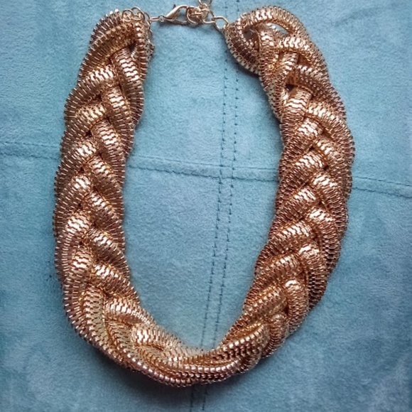 Jewelry | Big Bright Gold Braid | Poshmark